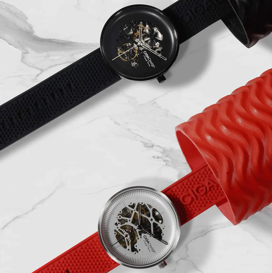 CIGA Design Skeleton Cask Mechanical Strap Quick Release Silicone Stra ...